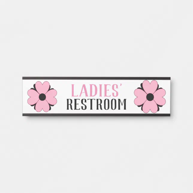 Bathroom Signs Female Ladies' Restroom Door Sign | Zazzle