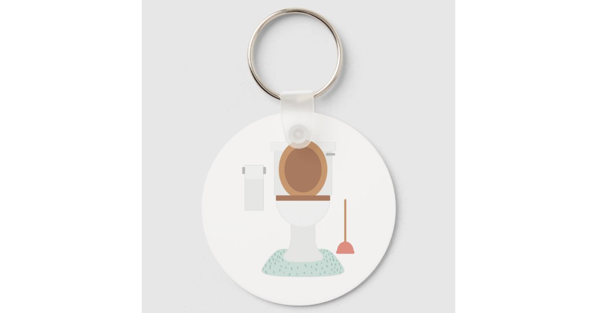 Bathroom Toilet Keychain | Zazzle