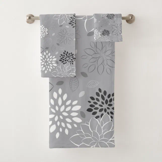 Bathroom Towel Set, Minimalist Pattern | Zazzle