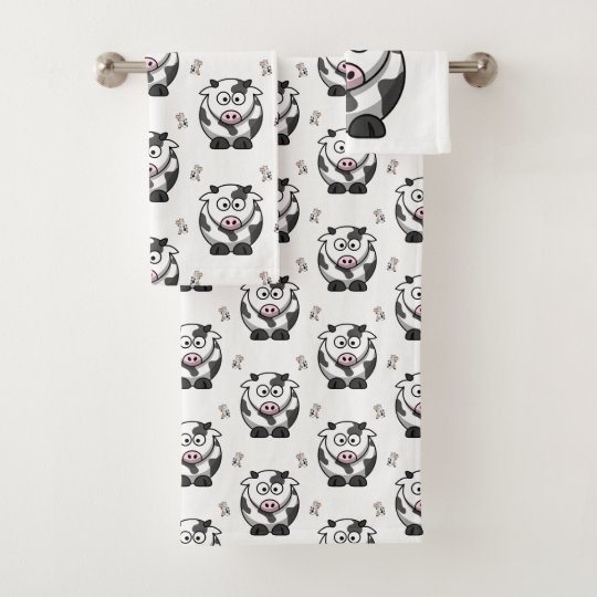 Bathroom Towel Sets Cows | Zazzle.com
