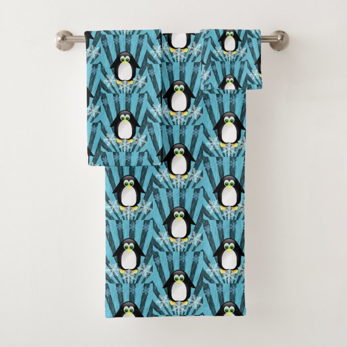 Bathroom Towel Sets Penguin | Zazzle.com