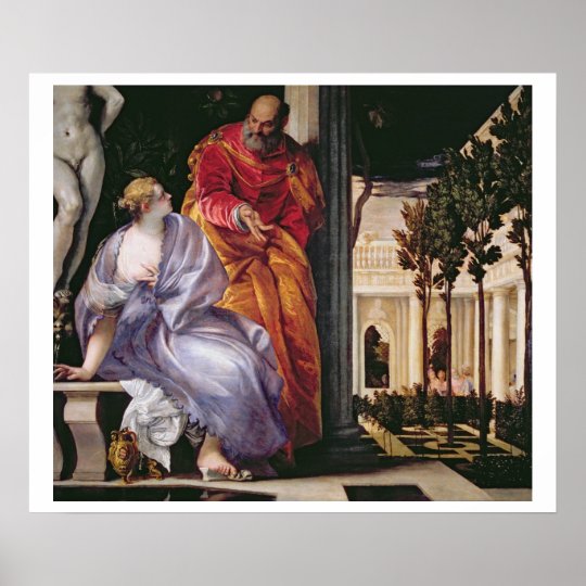 Bathsheba Bathing, c.1575 (oil on canvas) Poster | Zazzle.com