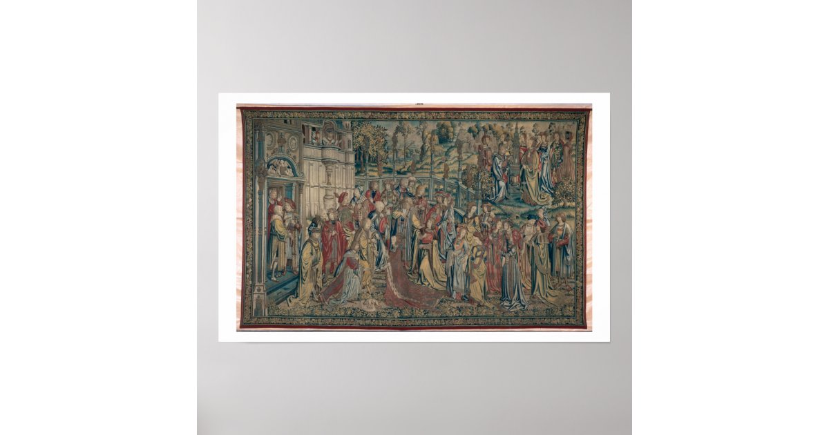 Bathsheba ordered to the Palace, Tapestry of David Poster | Zazzle