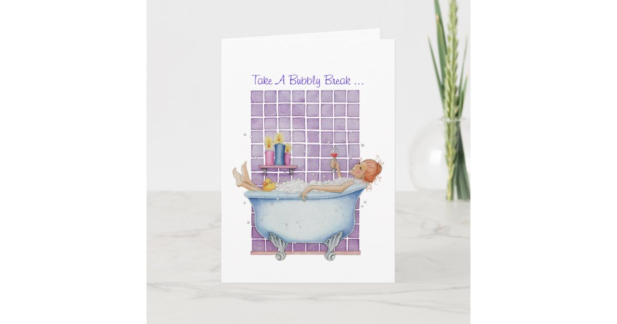 Bathtub Joy Card | Zazzle