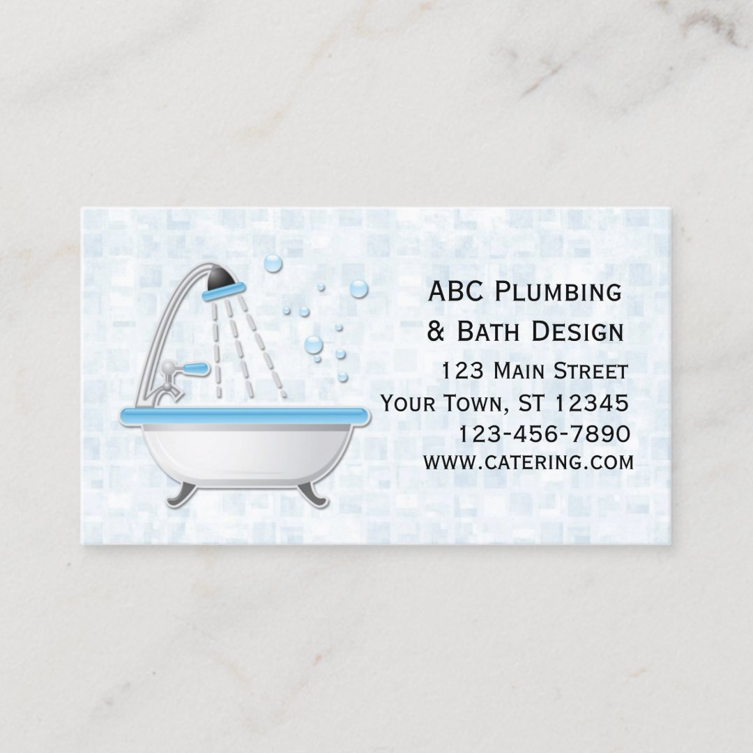 Bathtub, Shower, Tiles Business Card | Zazzle