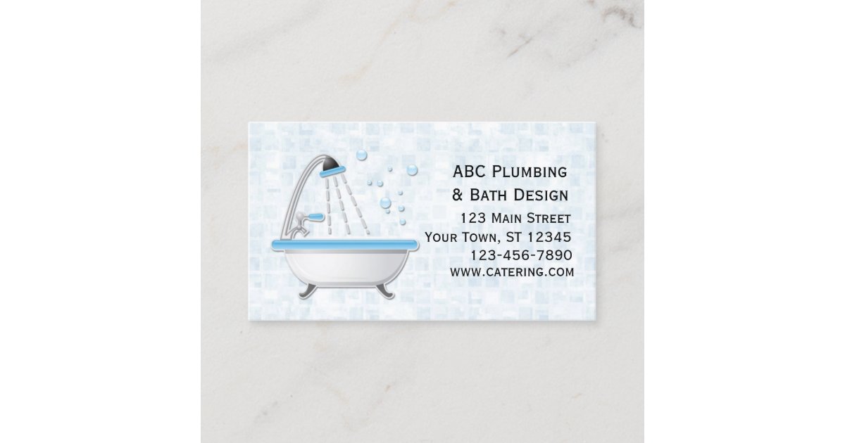 Bathtub, Shower, Tiles Business Card | Zazzle
