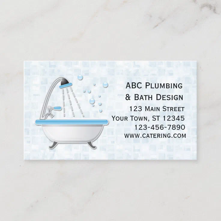 Bathtub, Shower, Tiles Business Card | Zazzle