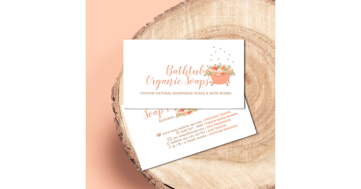 Bathtub Soap Bubble Business Card | Zazzle