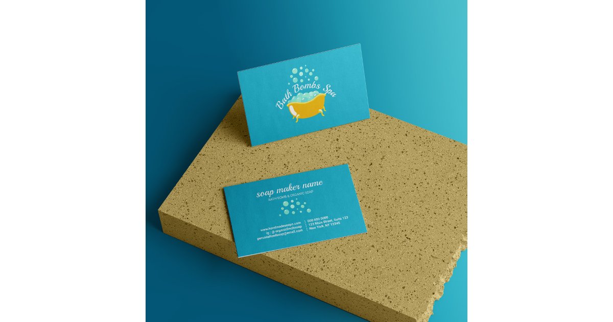 Bathtub Soap Bubbles Shampoo Business Card | Zazzle