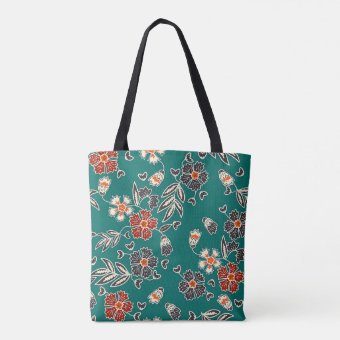 Batik patterned tote bag | Zazzle
