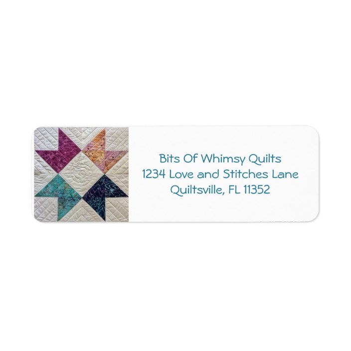 Batik Quilt Address Label | Zazzle.com