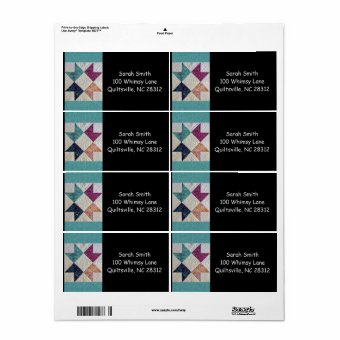 Batik Quilt Address Labels | Zazzle