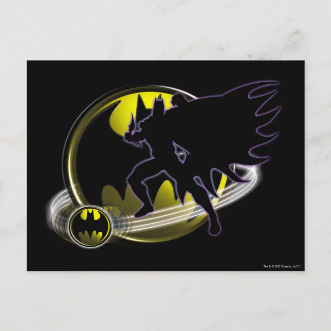 Batman and Circle Logo Postcard | Zazzle