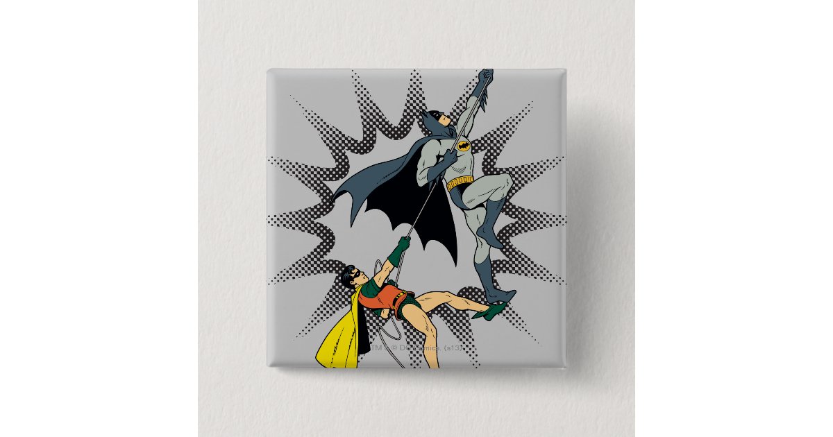 Batman And Robin Climb Button | Zazzle
