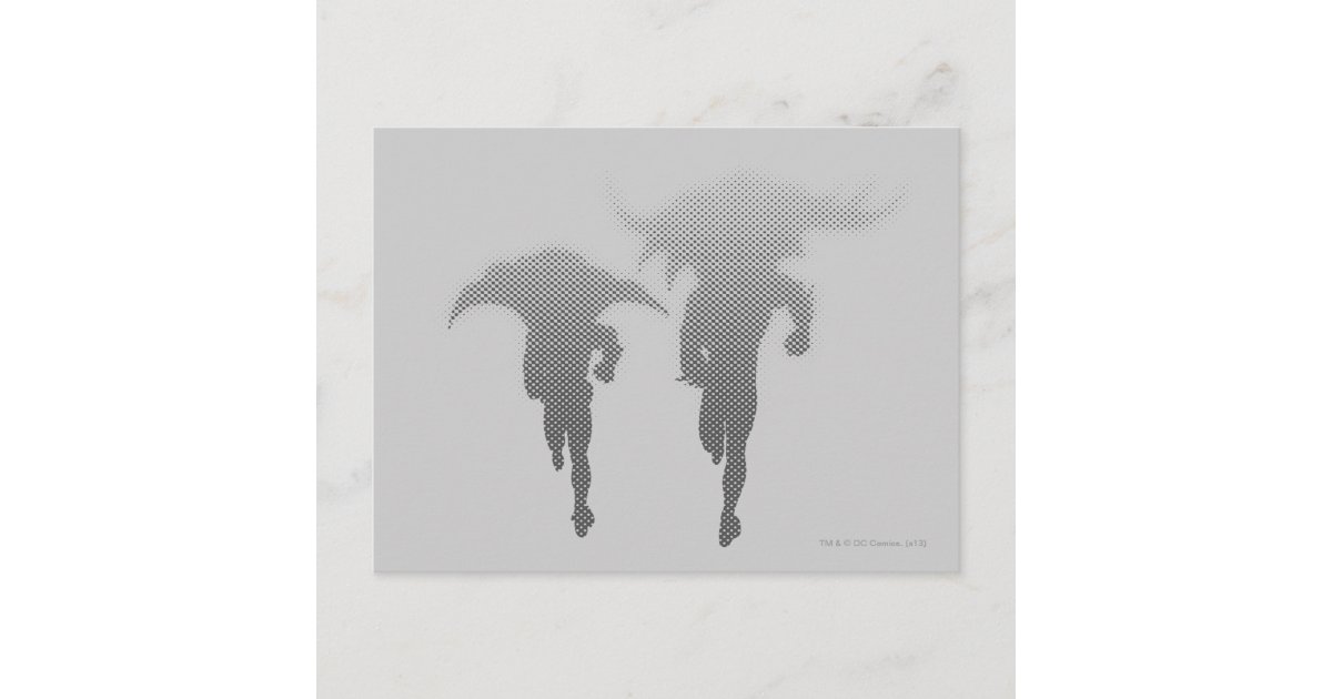 Batman And Robin Halftone Gradient Postcard | Zazzle
