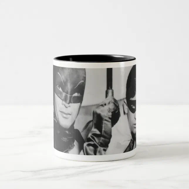 Batman and Robin In Batmobile Two-Tone Coffee Mug | Zazzle