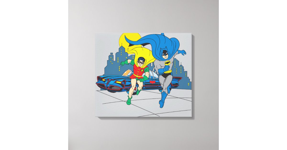 Batman And Robin Running Canvas Print | Zazzle