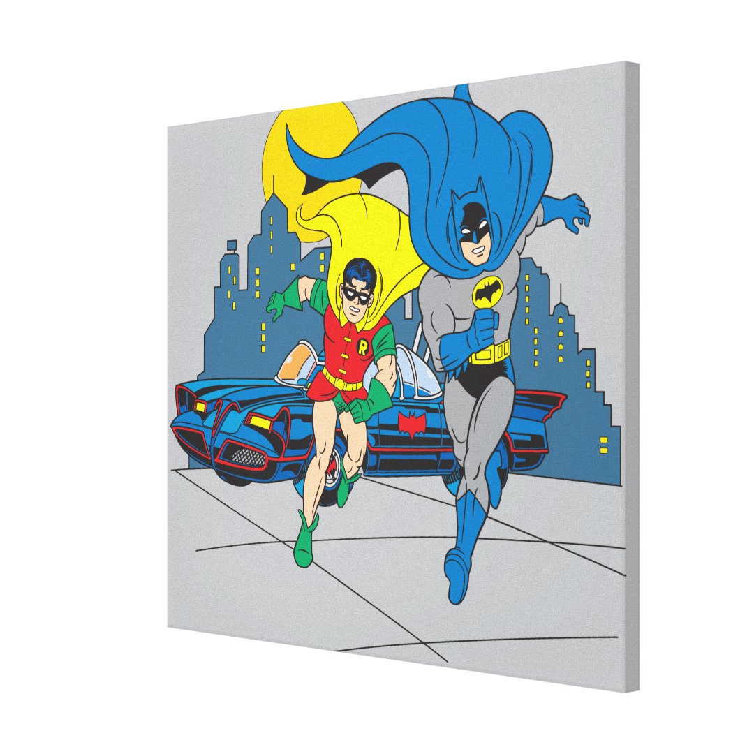 Batman And Robin Running Canvas Print | Zazzle