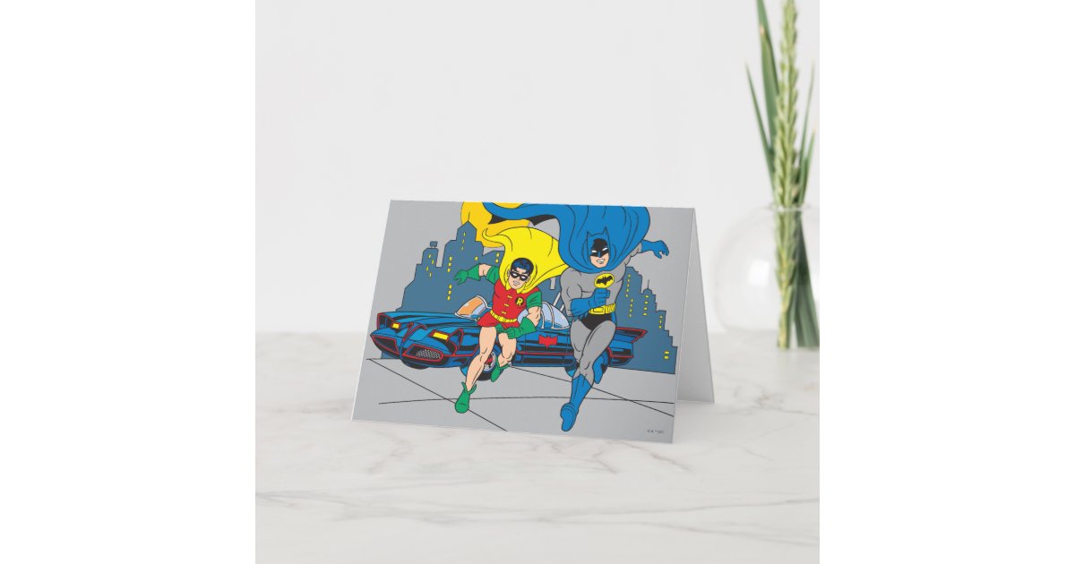 Batman And Robin Running Card | Zazzle