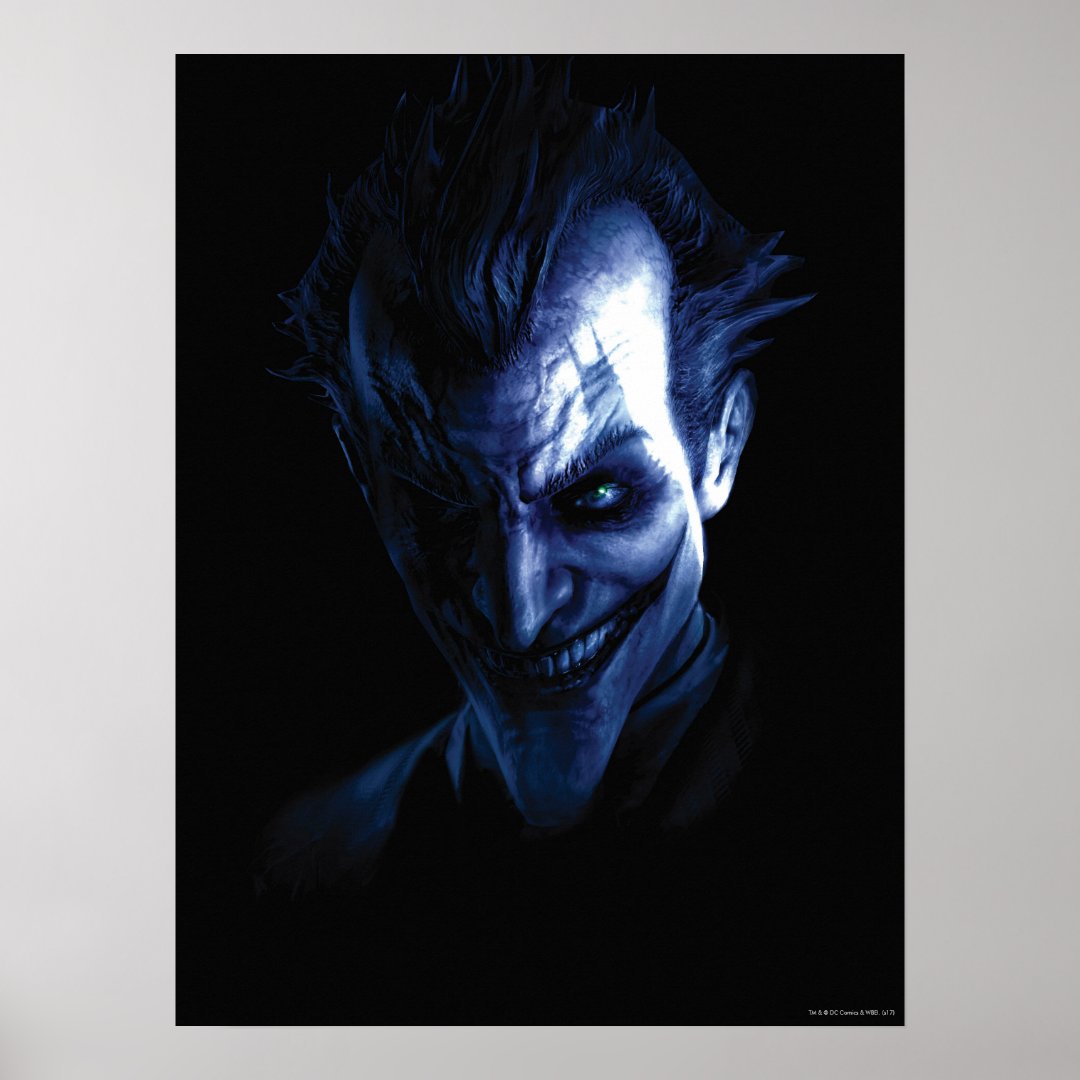Batman: Arkham Asylum | The Joker In Shadow Poster | Zazzle