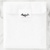 Batman Arkham City Logo Square Sticker | Zazzle