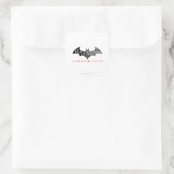 Batman Arkham City Logo Square Sticker | Zazzle