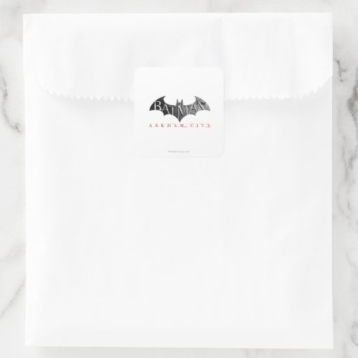 Batman Arkham City Logo Square Sticker | Zazzle