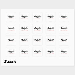 Batman Arkham City Logo Square Sticker | Zazzle