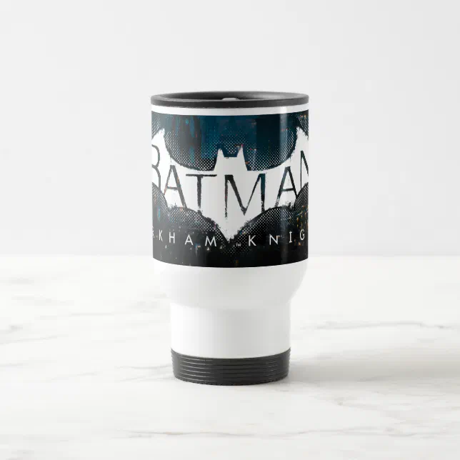 Batman Arkham Knight Gotham Logo Travel Mug | Zazzle