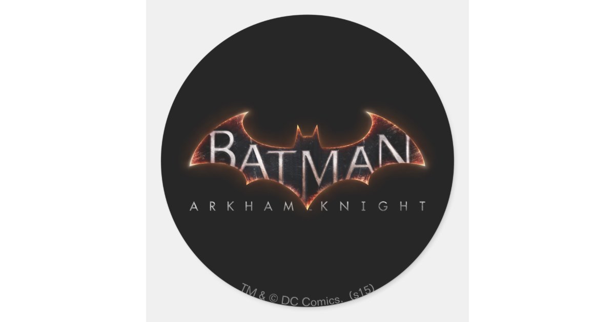 Batman Arkham Knight Logo Classic Round Sticker | Zazzle