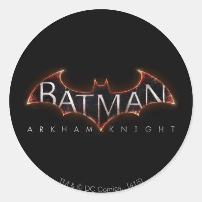 Batman Arkham Knight Logo Classic Round Sticker | Zazzle