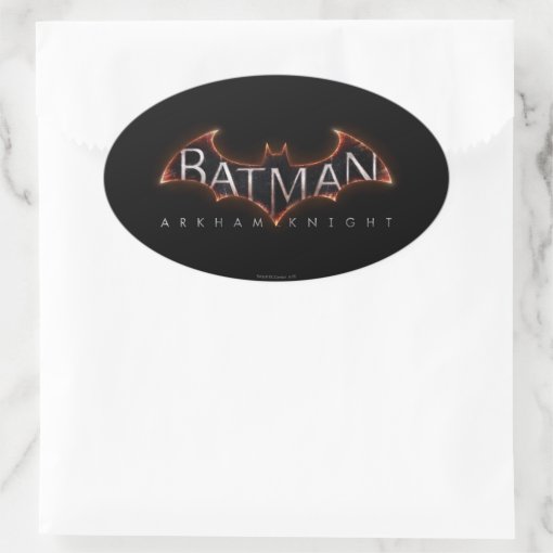 Batman Arkham Knight Logo Oval Sticker | Zazzle