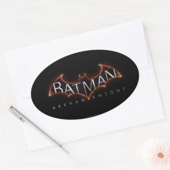 Batman Arkham Knight Logo Oval Sticker | Zazzle