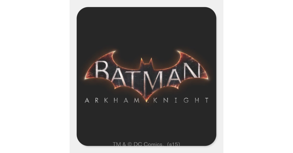 Batman Arkham Knight Logo Square Sticker | Zazzle