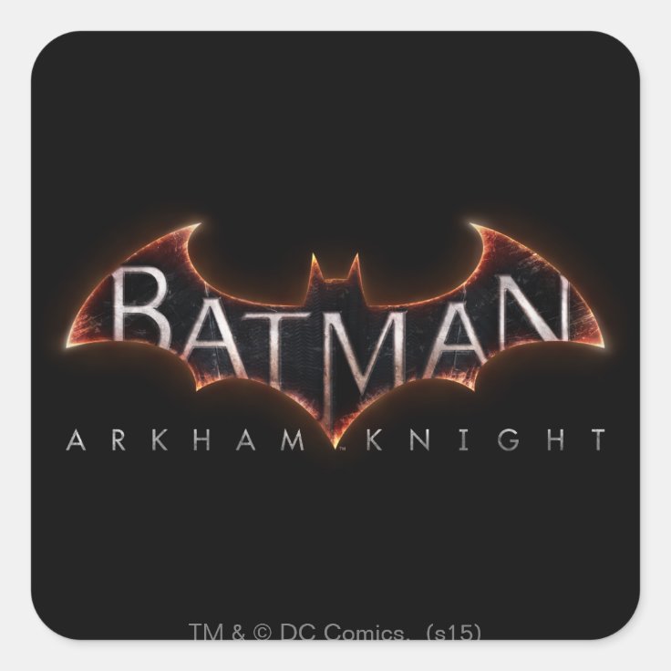 Batman Arkham Knight Logo Square Sticker | Zazzle
