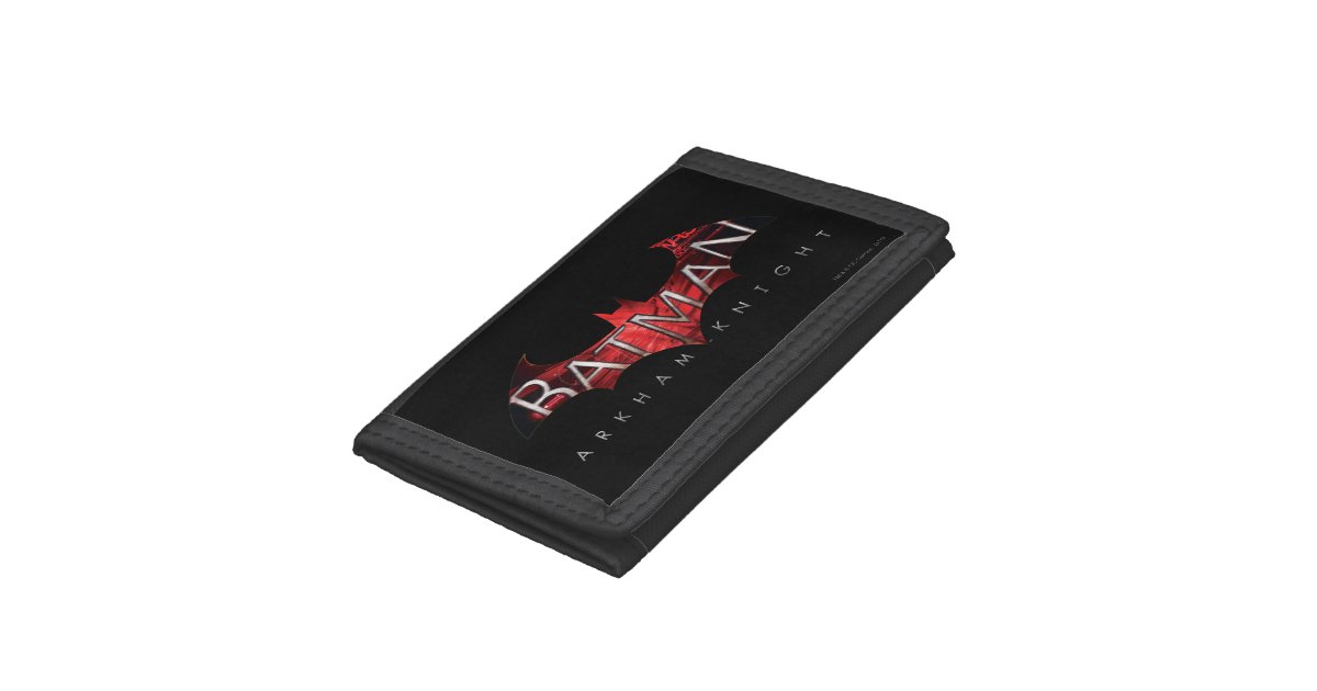 Batman Arkham Knight Red Logo Tri-fold Wallet | Zazzle