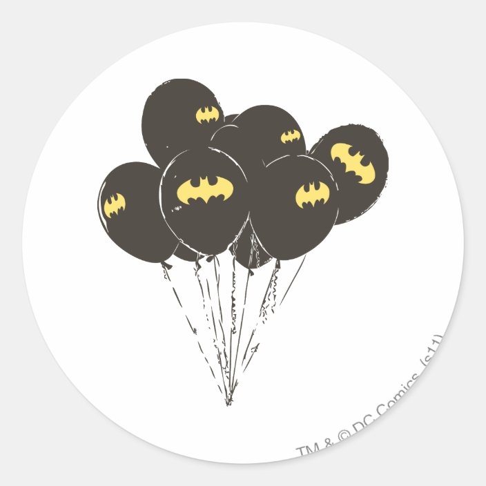 Batman Balloons Classic Round Sticker | Zazzle.com