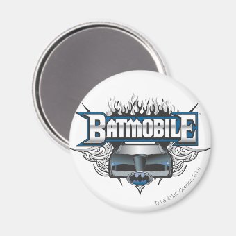 Batman Car and Flames Magnet | Zazzle