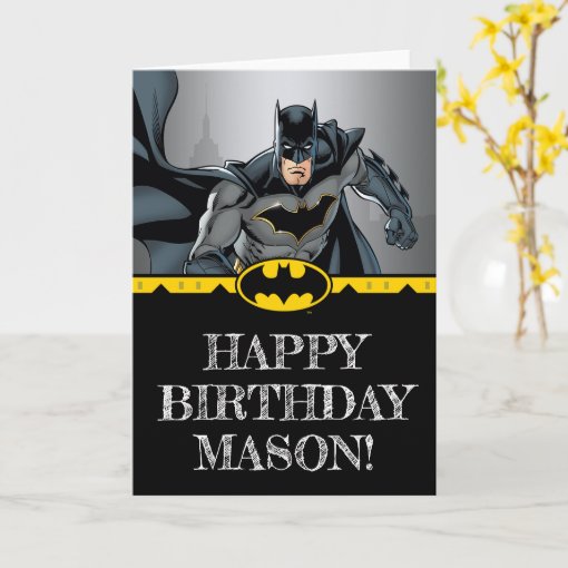 Batman | Chalkboard Happy Birthday Card | Zazzle