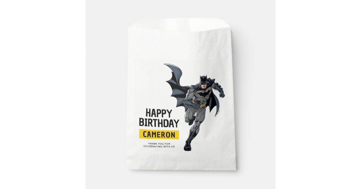 Batman | Chalkboard Happy Birthday Favor Bag | Zazzle