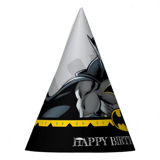 Batman | Chalkboard Happy Birthday Party Hat | Zazzle