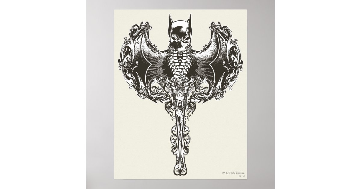 Batman Cowl and Skull Crest Poster | Zazzle