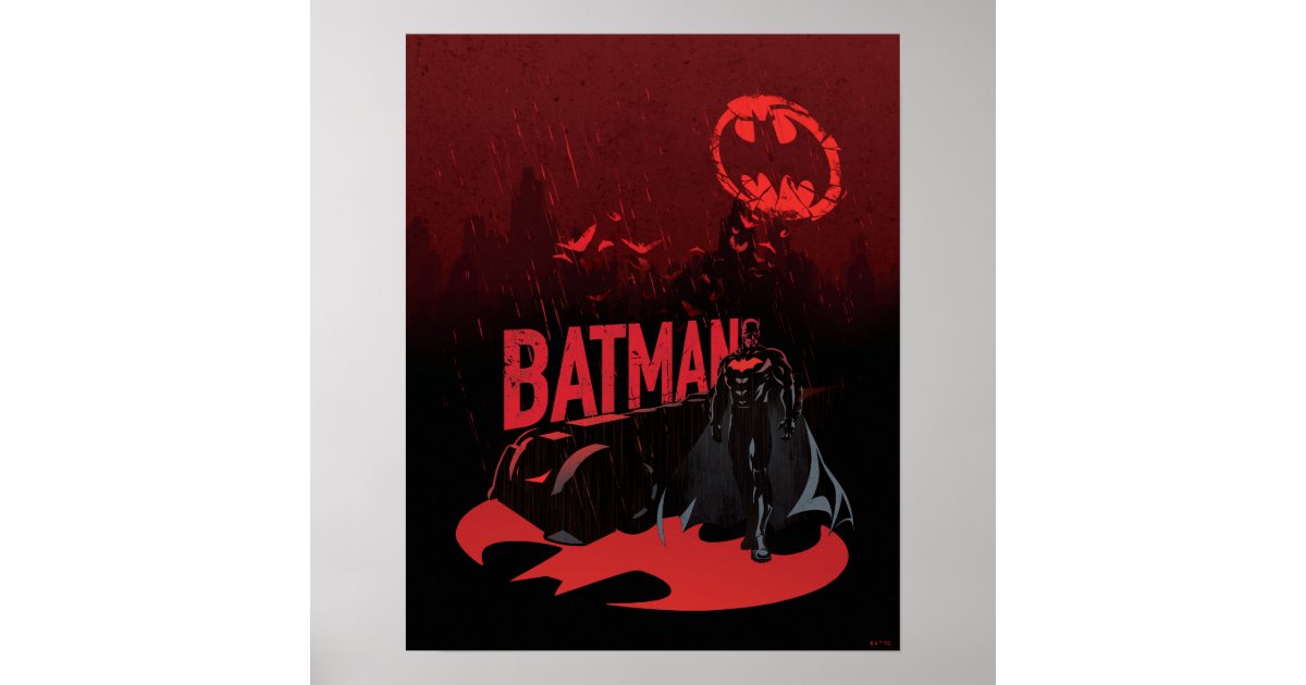 Batman Crimson Rain Poster | Zazzle