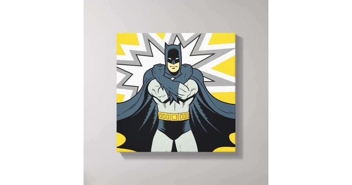 Batman Cross Arms Canvas Print | Zazzle