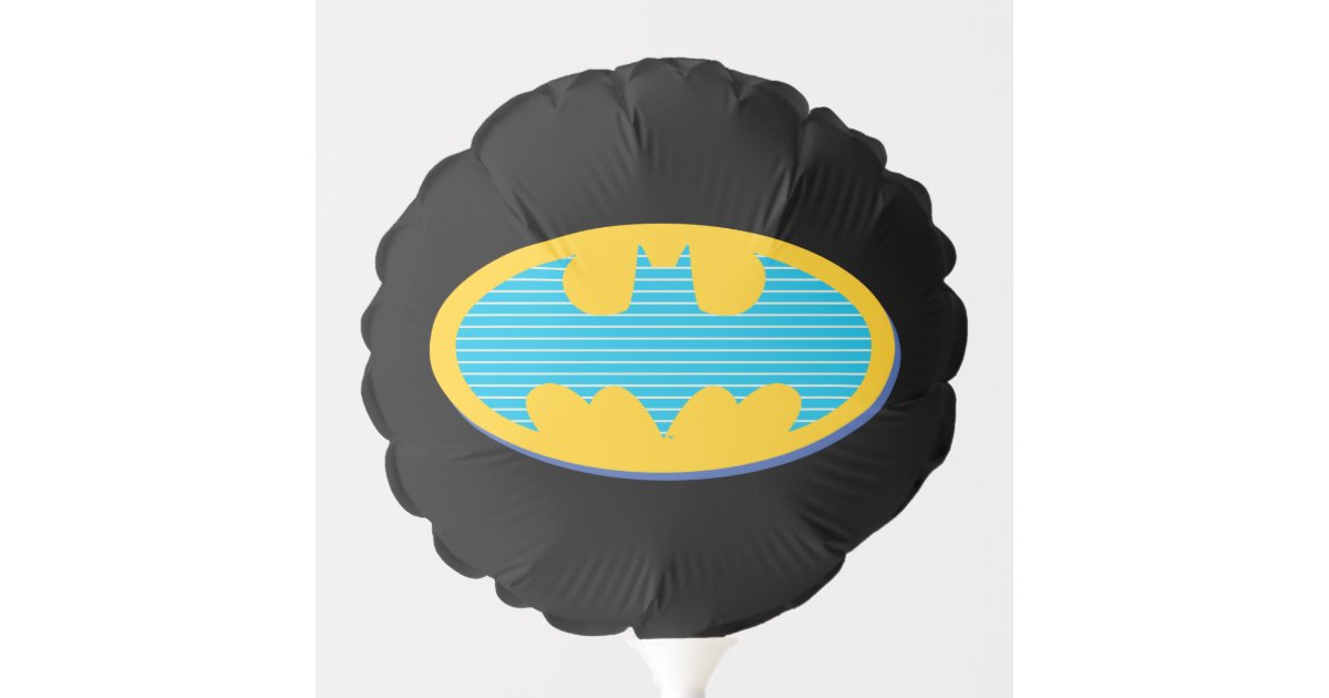 Batman | Cyan Stripes Symbol Balloon | Zazzle