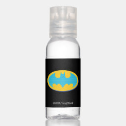 Batman | Cyan Stripes Symbol Hand Sanitizer | Zazzle