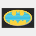 Batman | Cyan Stripes Symbol Rectangular Sticker | Zazzle