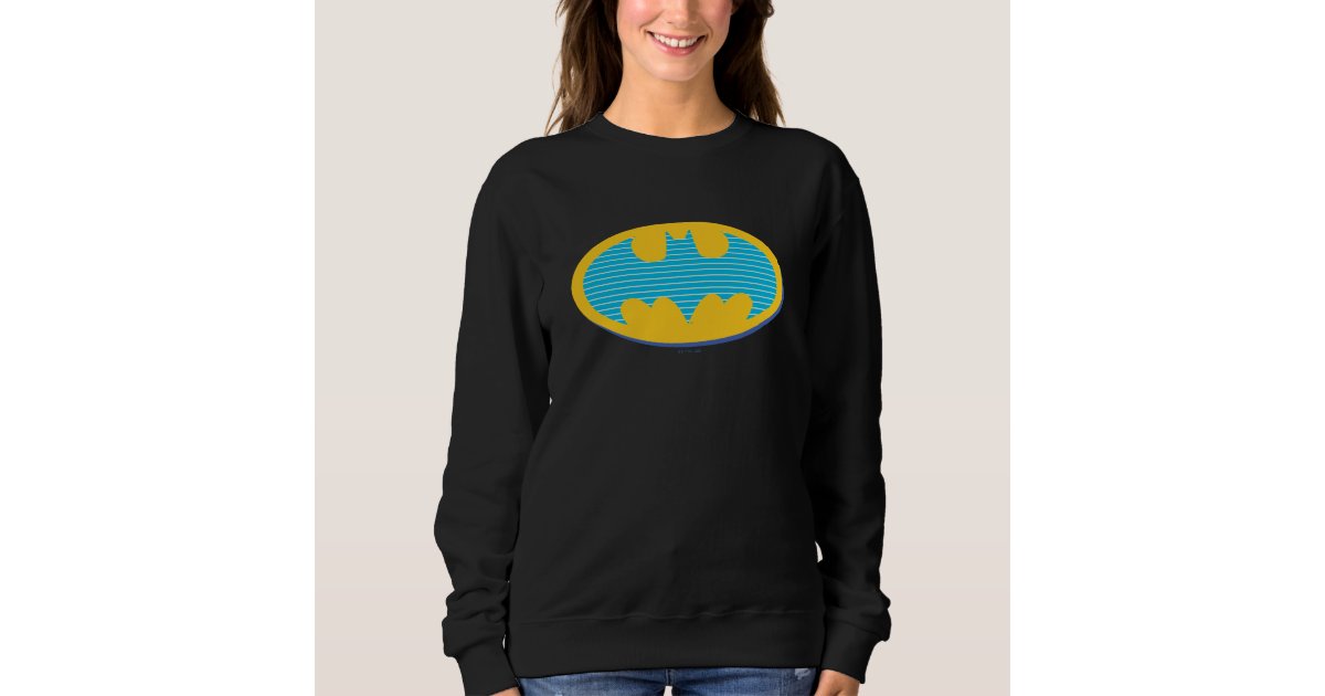 Batman | Cyan Stripes Symbol Sweatshirt | Zazzle