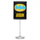 Batman | Cyan Stripes Symbol Table Lamp | Zazzle