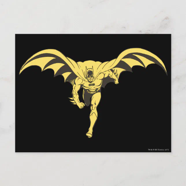 Batman Dash Yellow Postcard | Zazzle